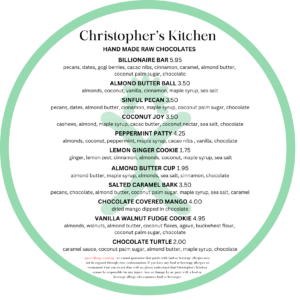 Menu – Christophers Kitchen